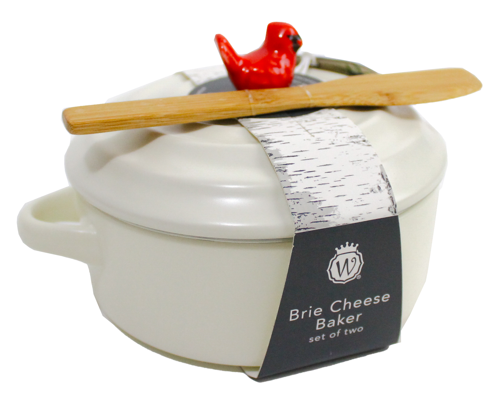 Cardinal Handle Brie Baker – Ceramic Bakeware | | Wild Eye Designs