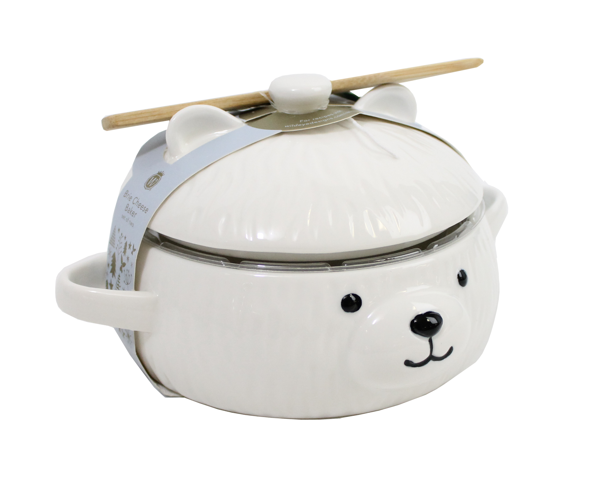Polar Bear Brie Baker – Ceramic Figural Bakeware | Wild Eye Designs