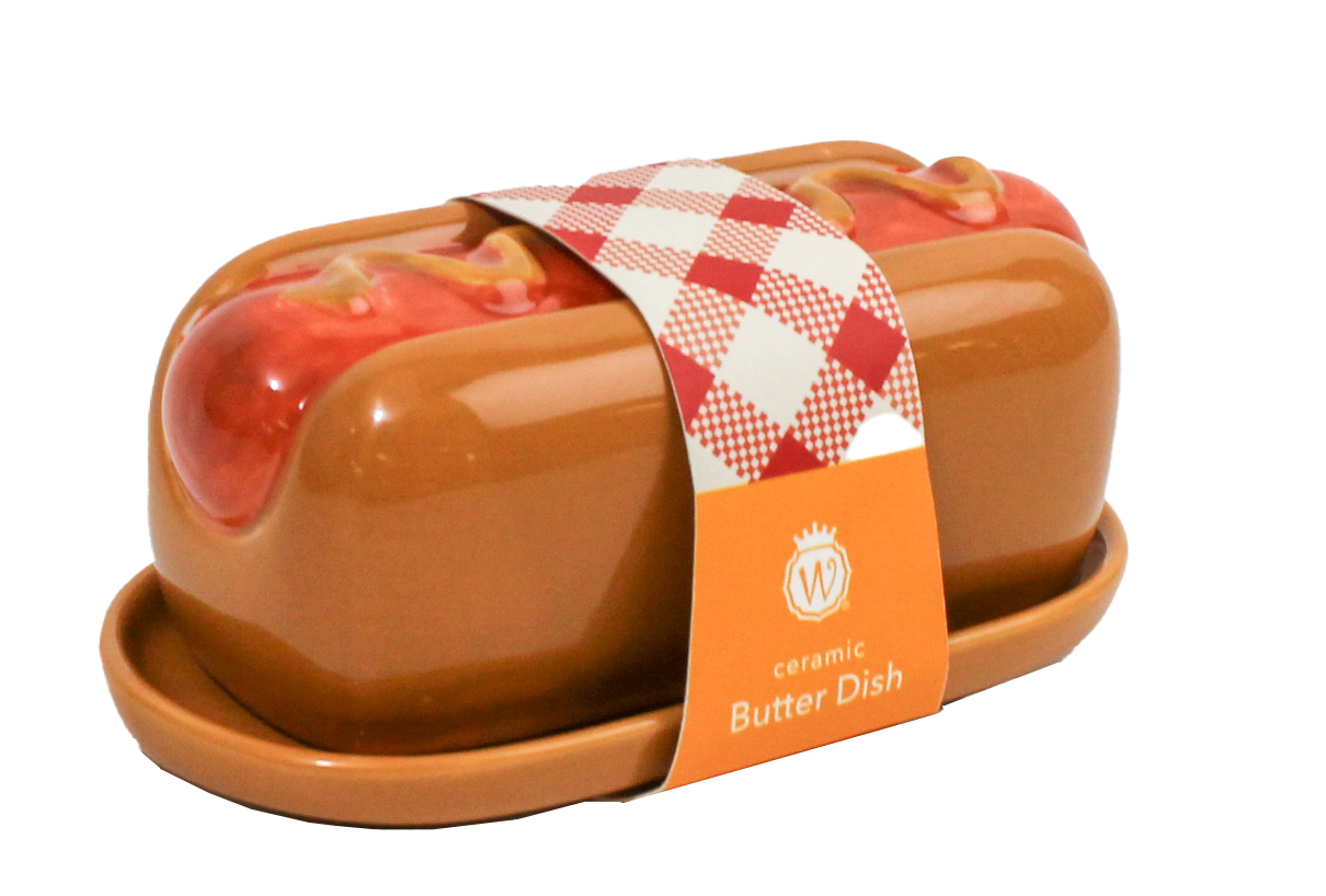 Hot Dog Butter Dish – Figural Ceramic Serveware | Wild Eye Designs