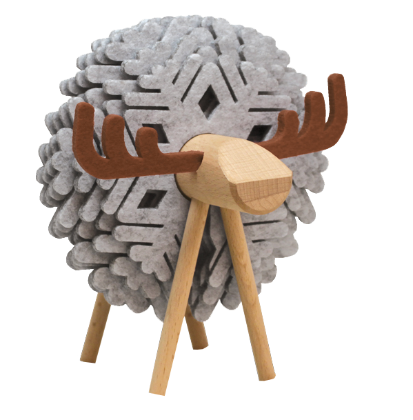 Felt Coaster Set with Deer Holder | Wild Eye Designs